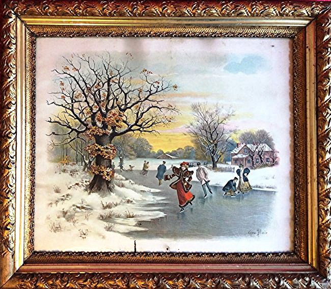 Geo Blair 1893 Lithograph "Pastime in Lincoln Park"