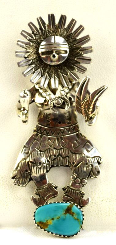 Navajo Sterling Kachina Pin/Pendant - Nelson Morgan