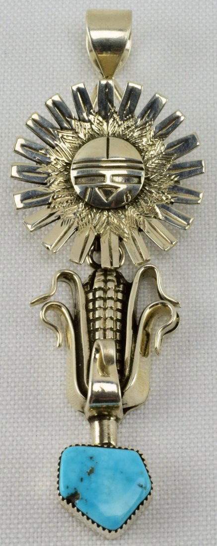 Nelson Morgan Sterling Kachina Pin/Pendant w/Turquoise - Oct 05, 2019 ...