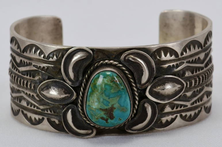 Leonard Maloney Sterling Royston Turquoise Cuff