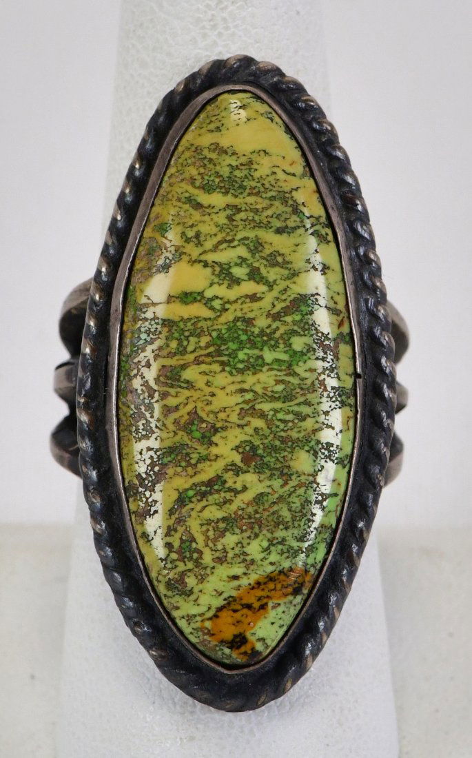 Chimney Butte Sterling Silver Green Jasper Ring