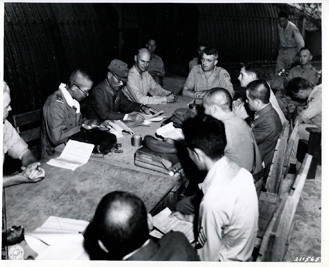 Japan Surrender. Gen. Joseph Stillwell Hq. Okinawa 1945