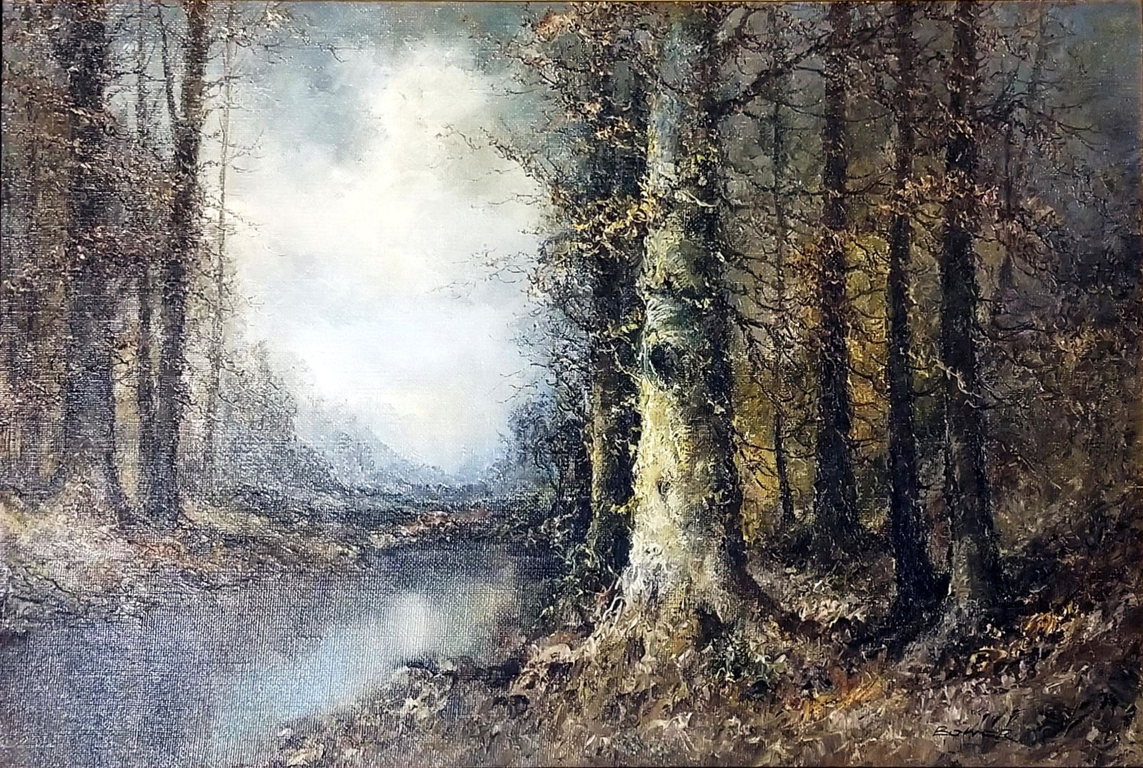 Bower: Forest Backwater, 20th cent. Oil/ Canvas (#1424) on Dec 30, 2021 ...