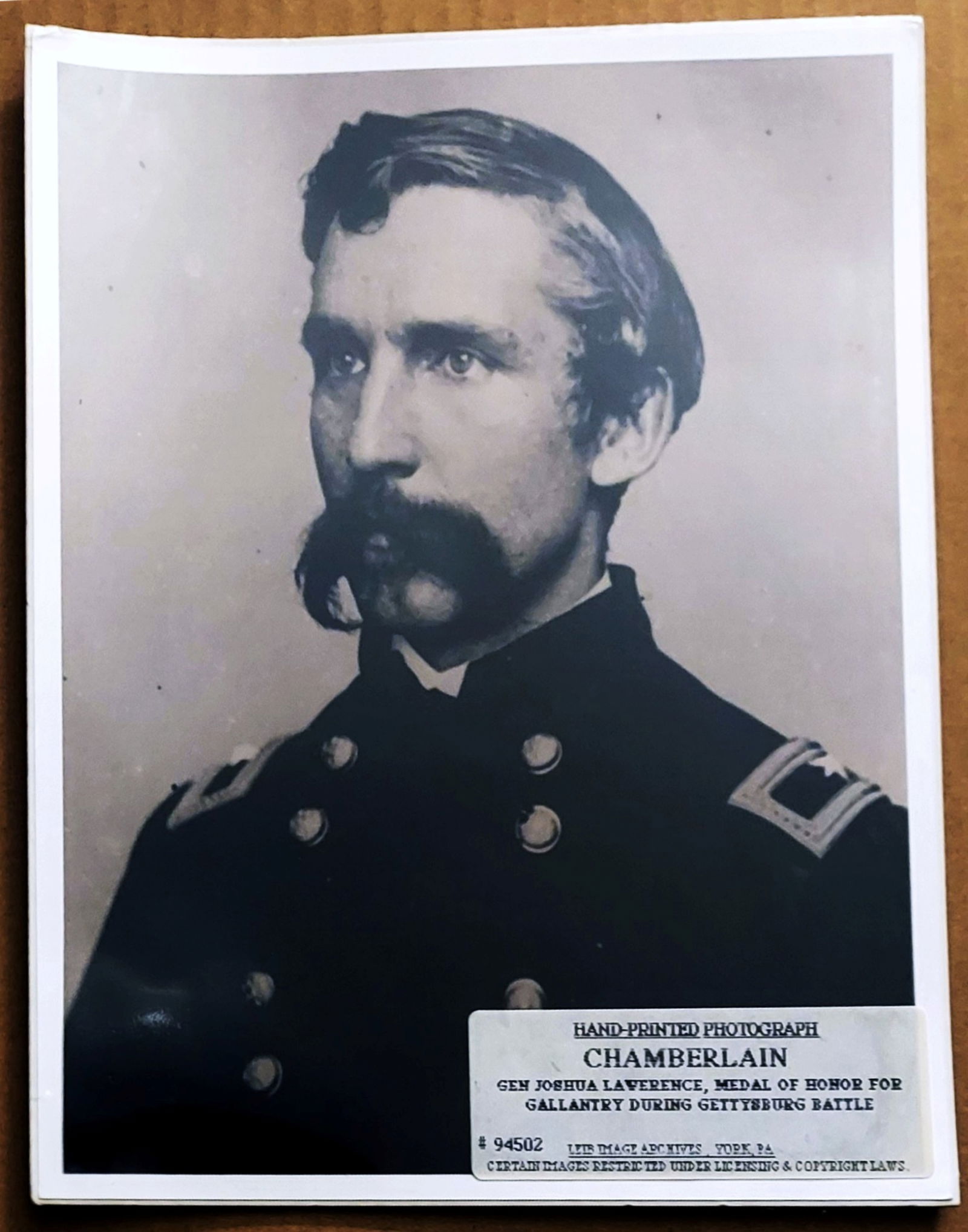 Brig. General Chamberlain 20th Maine Infantry Regiment Auction