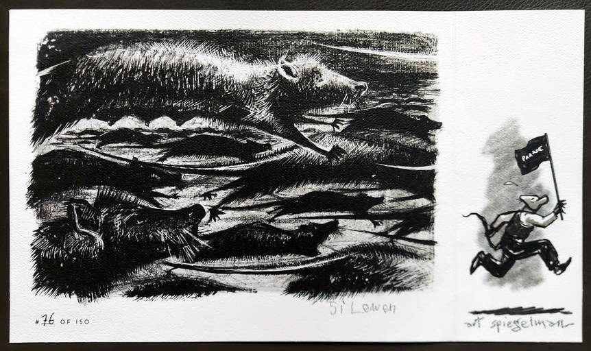Si Lewen, Art Spiegelman Signed Print: The Parade, Edition 76/150