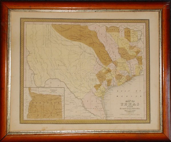 337: MITCHELL, S. Augustus. Map of Texas.... 1846