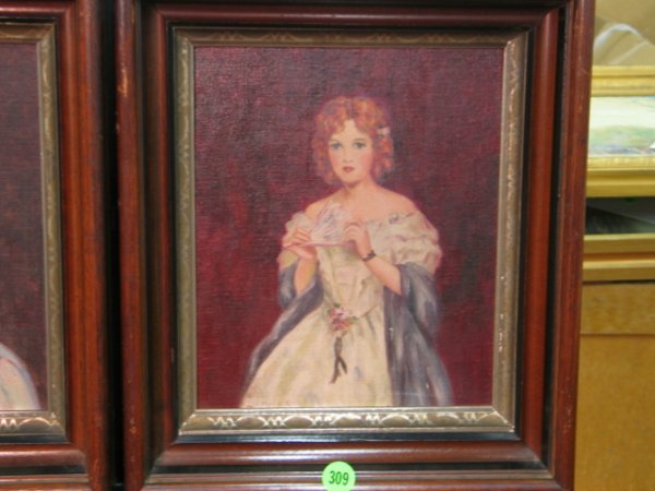 309: Lila Moore Keen circa early 1900's oil on board Vi