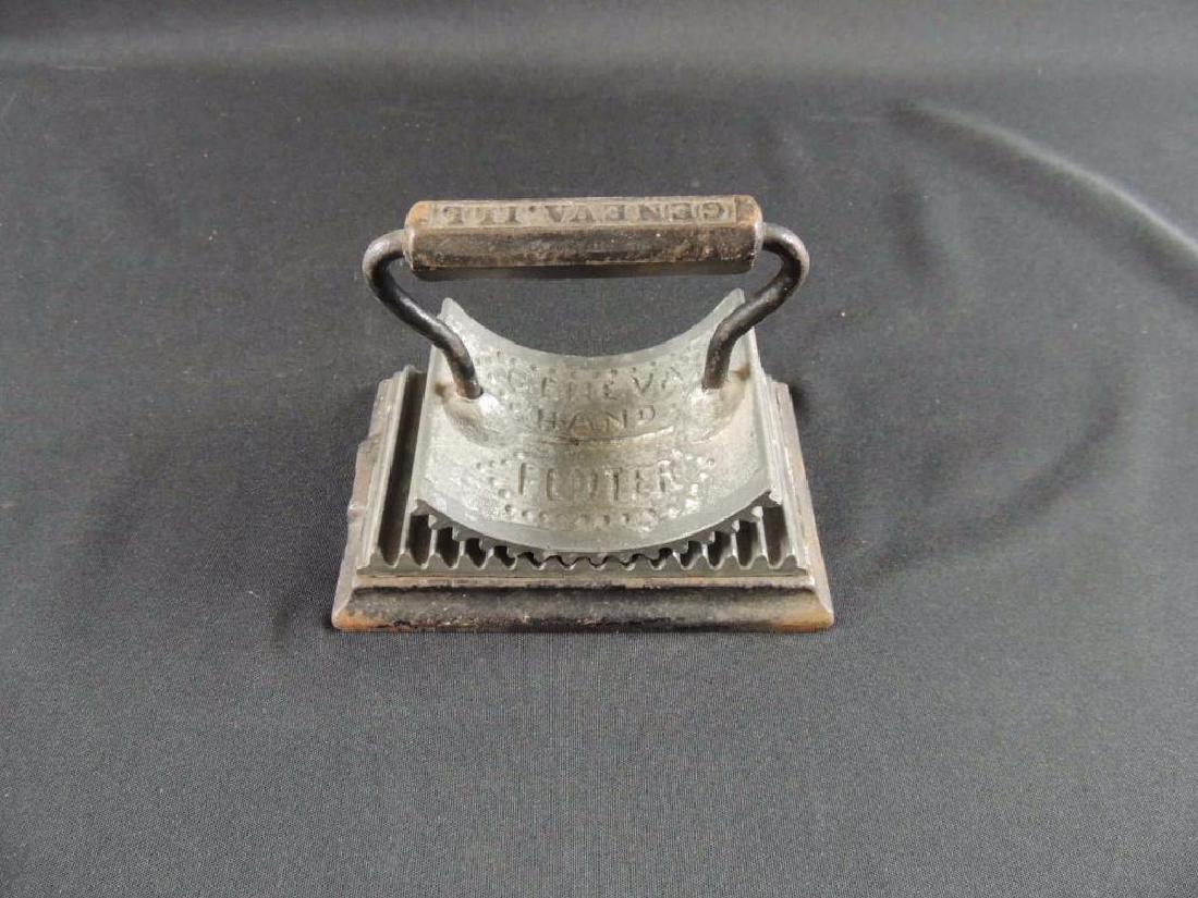 Antique Geneva Il. Hand Flutter With Base