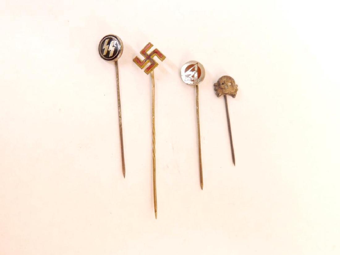 Group Of 4 Ww2 German Panzer, Ss, Swastika, And Sa