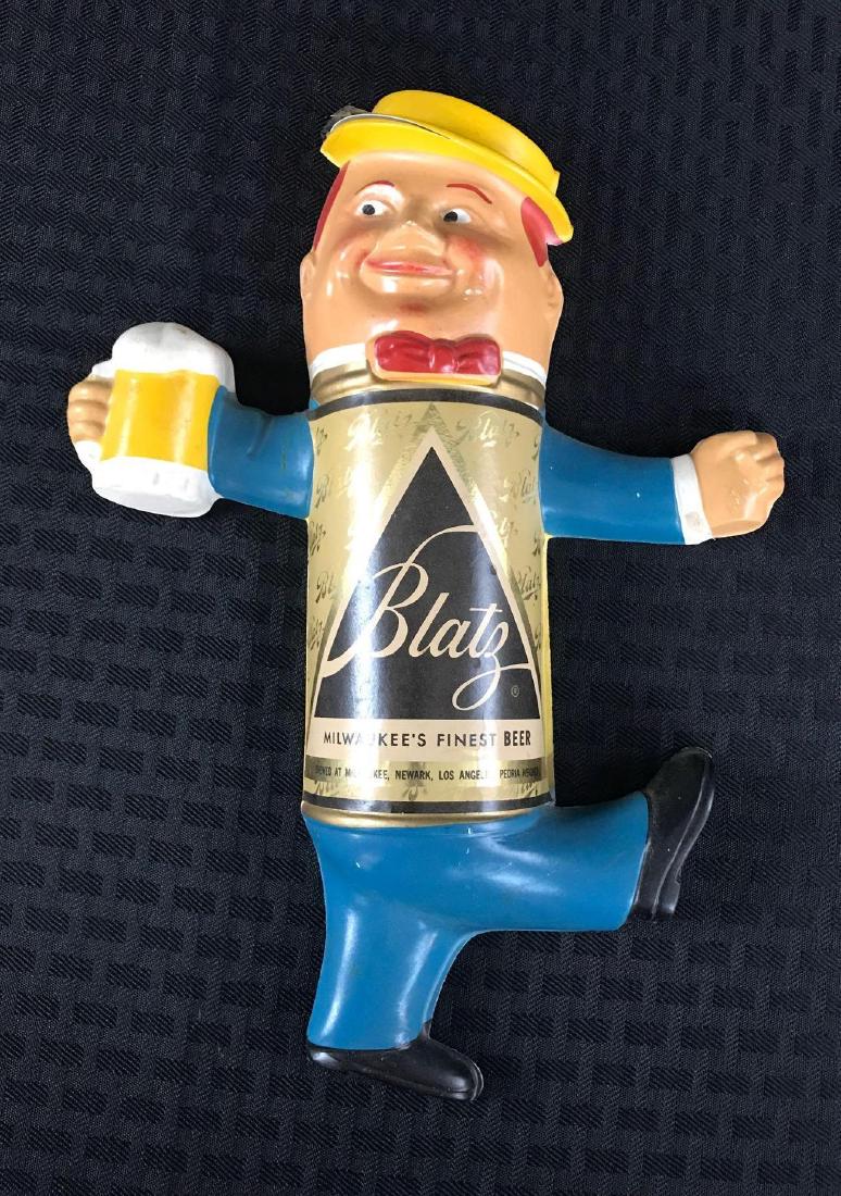 Rare Blatz Beer Man Puffy Vacuform Sign
