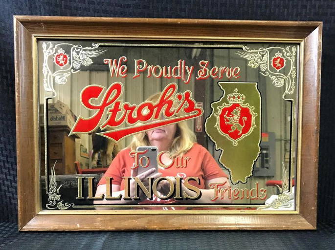 Stroh's Beer Sign Mirror
