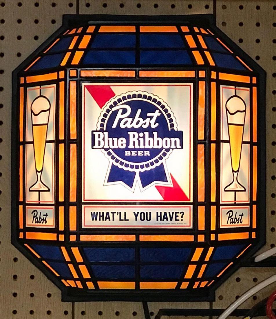 Pabst Blue Ribbon Light Up Advertising Beer Sign