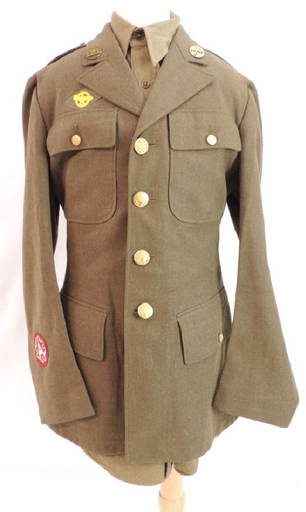 Ww2 U.s. Army Infantry Jacket With Patches