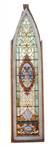 1885 Grand Army Of The Republic Stained Glass Window