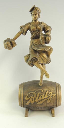 Vintage Blatz Beer Girl Advertising Statue