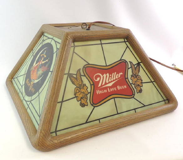 Vintage Miller High Life Advertising Hanging Beer Light