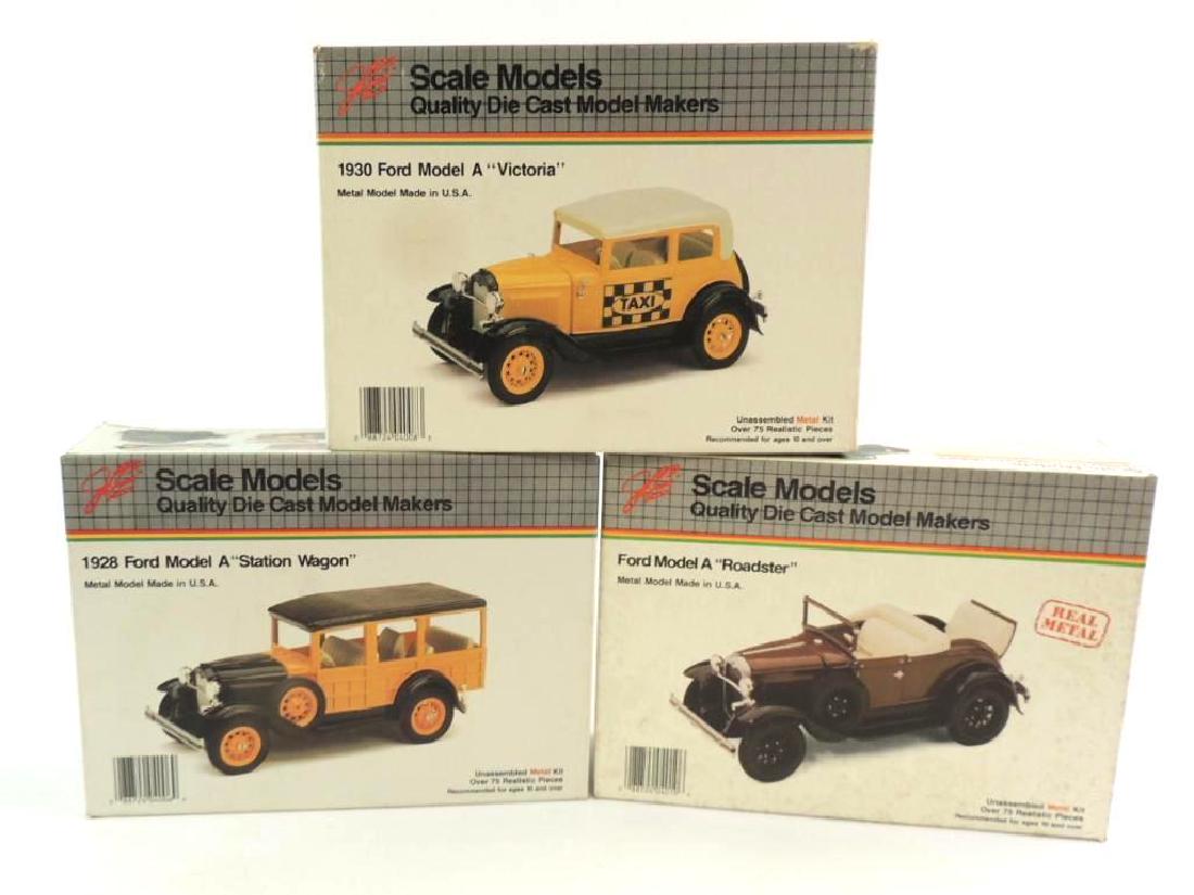 Group Of 3 JLE/Hubley Die-Cast Model Car Kits