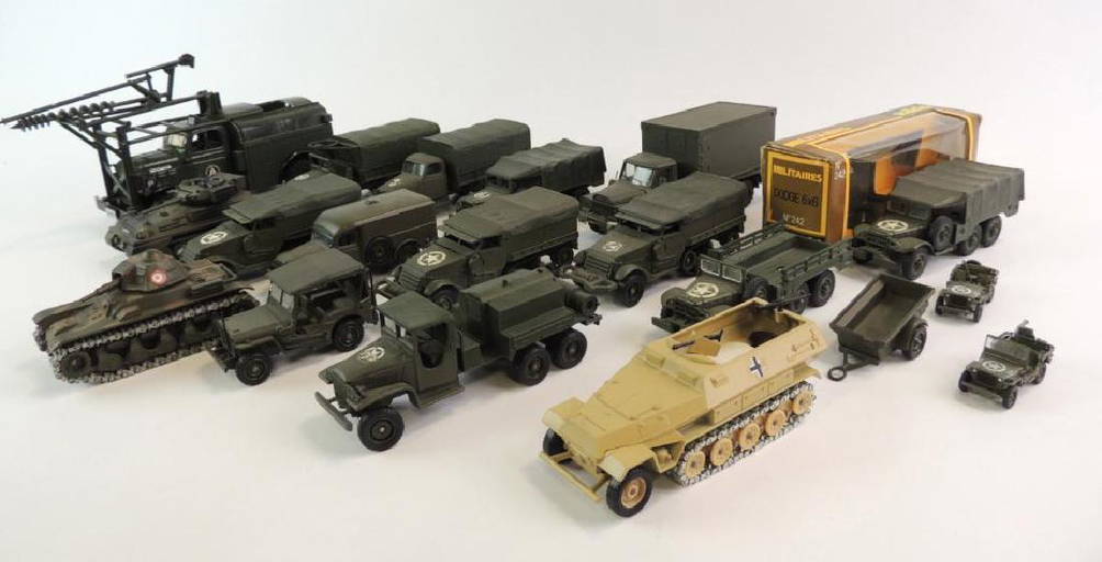 Group Of 19 Solido Die Cast Military Vehicles