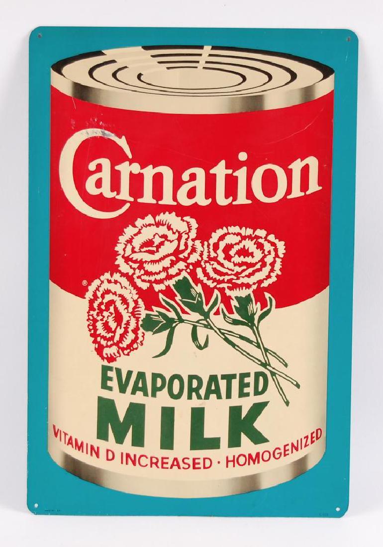 Vintage Carnation Evaporated Milk Advertising Metal