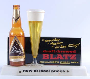 Vintage Blatz Beer Dancing Guys Light Up Advertising Back Bar Display