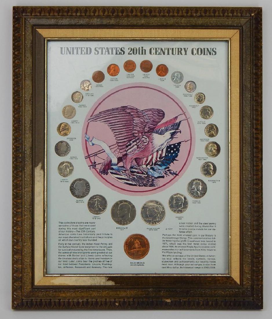 Framed Collection : United States 20th Century Coins