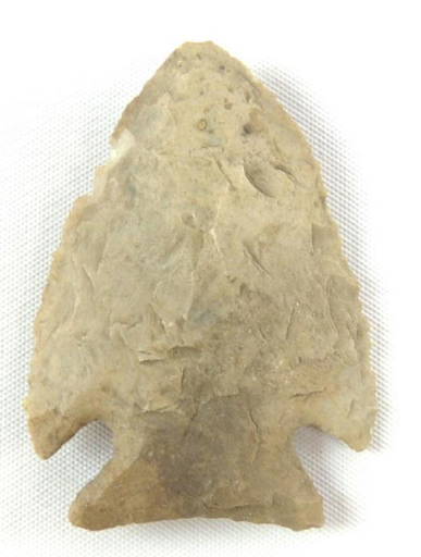 Native American Indian Arrowhead: Diagonal Notch Form