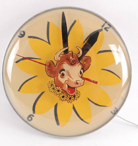 Vintage Bordon's Reverse Painted Glass Advertising