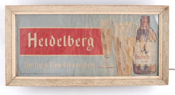 Vintage Heidelberg Beer Advertising Light Sign