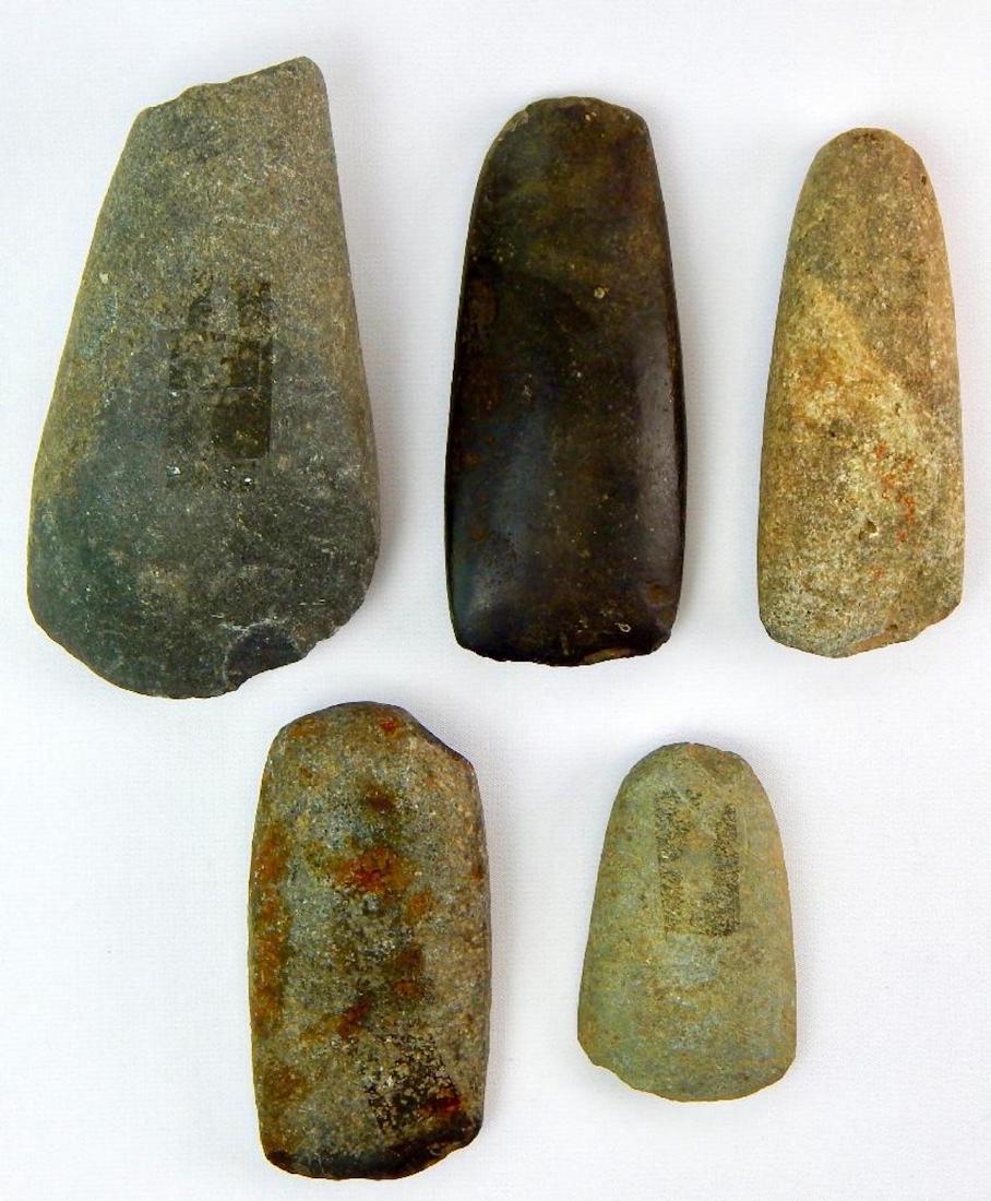 Lot of 5 : Native American Stone Pelt Scrappers