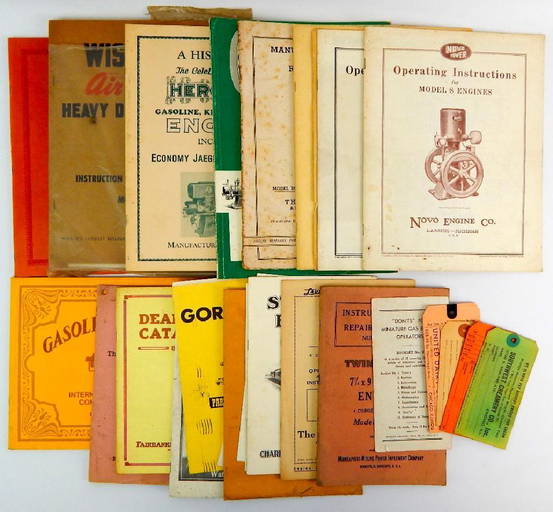 Group Of Hit & Miss Engine Manuals And Catalogs