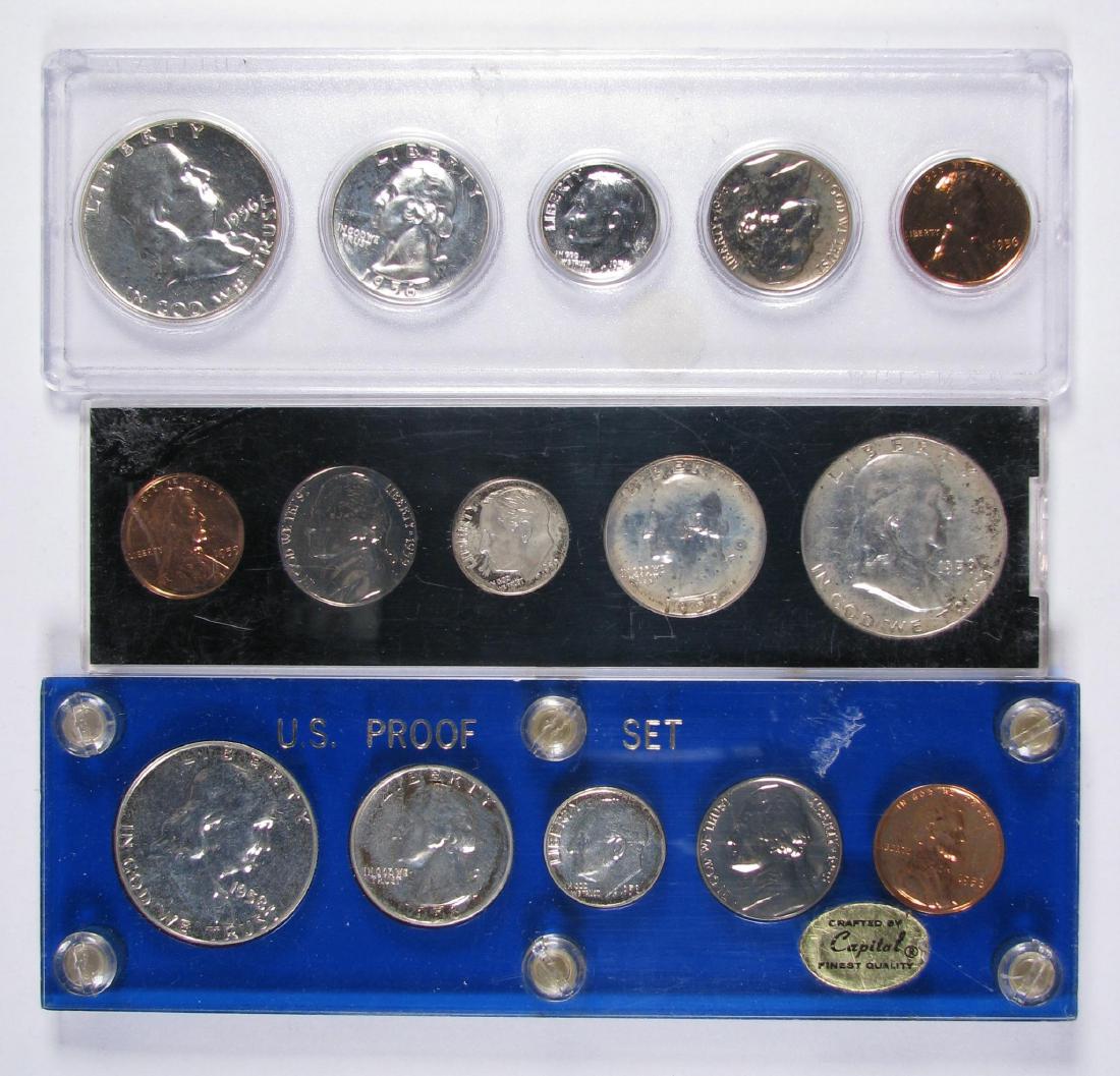 1956, 58, And 59 U.s. Coin Proof Sets