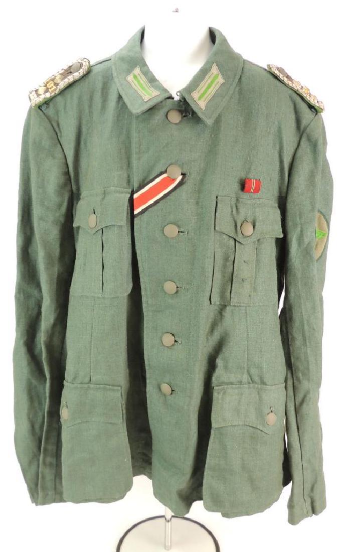 WW2 German Sgt. Major Summer Field Tunic with Shoulder