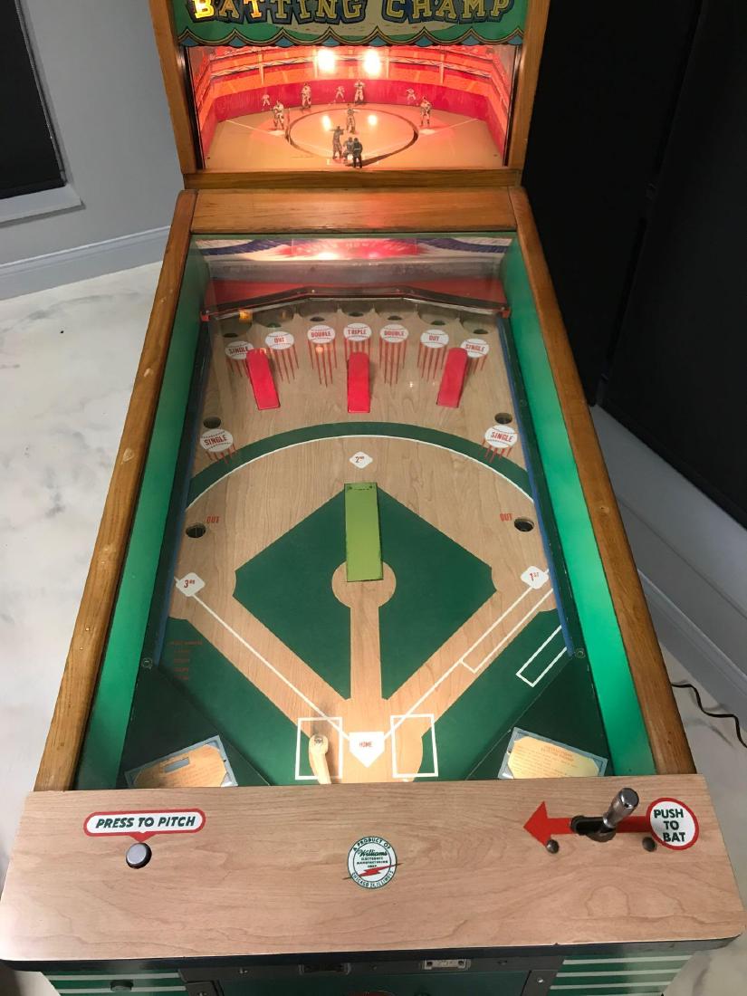 Vintage Williams Deluxe Batting Champ Pinball Machine