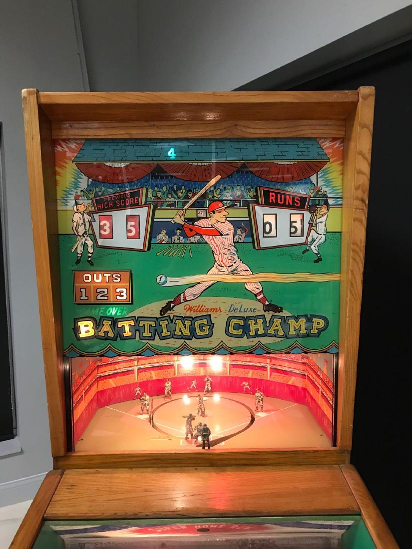 Vintage Williams Deluxe Batting Champ Pinball Machine