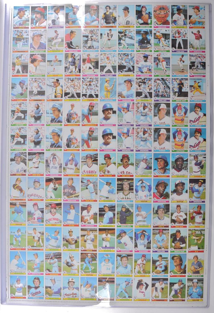 Uncut Sheet of 1979 Topps Baseball Cards