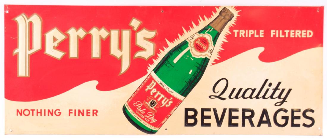 Vintage Perry's Sparking Pale Dry Ginger Ale Embossed