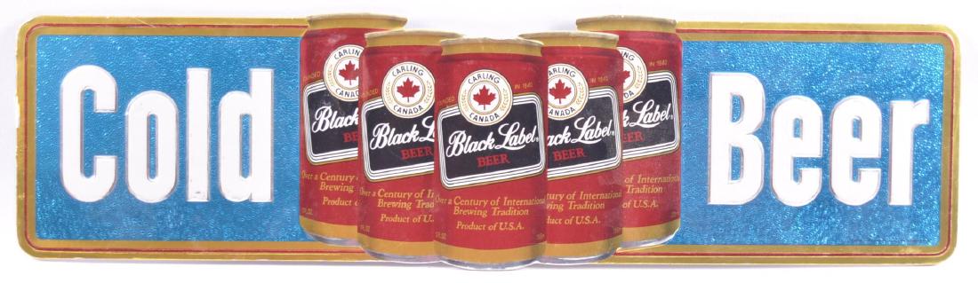 Vintage Black Label Beer Advertising Sign