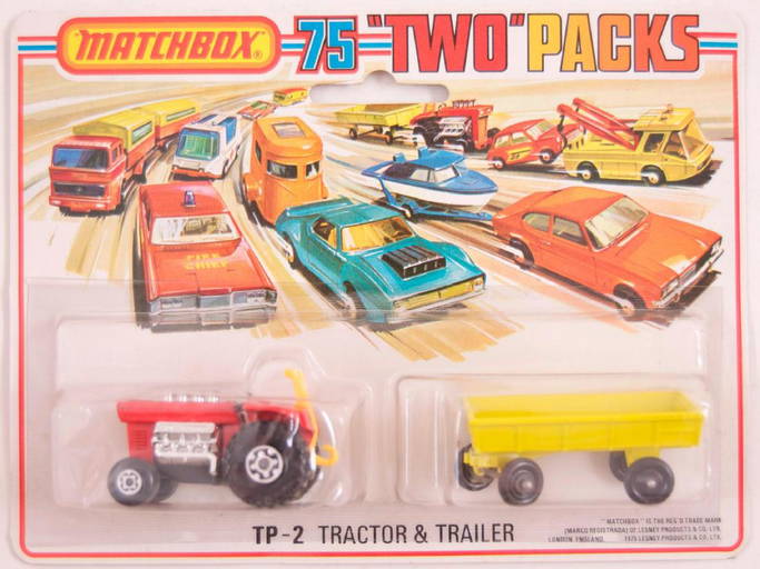 Matchbox 75 Two Packs Tp 2 Tractor & Trailer In