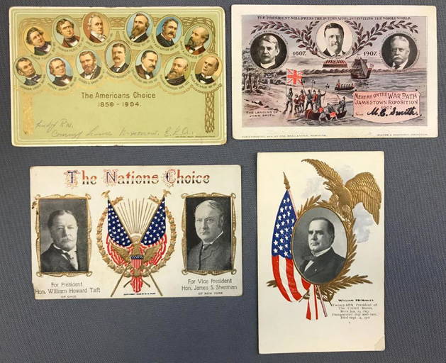 Postcards Group Of 4 Presidential Nations Choice And