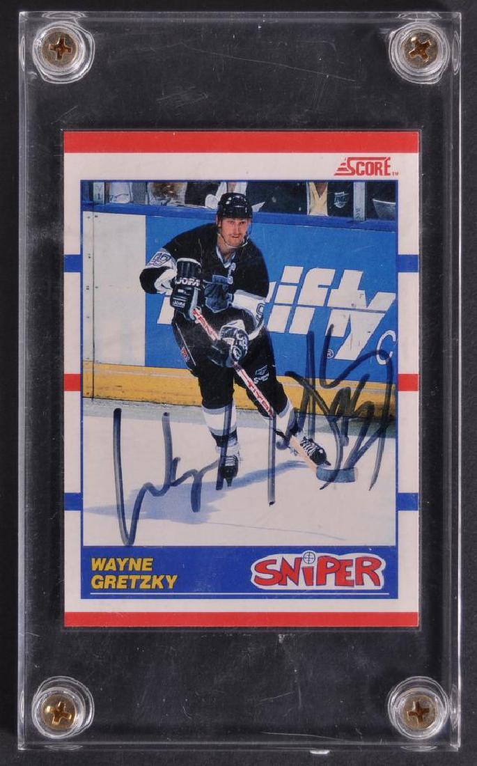 Signed Score Wayne Gretzky Hockey Card