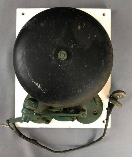 Vintage Cast Iron Alarm Bell, Mounted