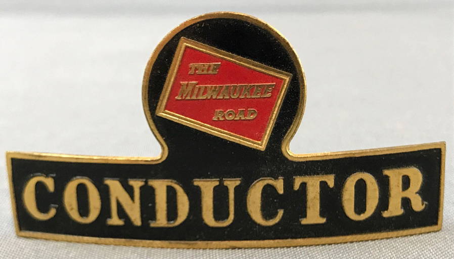 Vintage Milwaukee Road Conductor Hat Badge