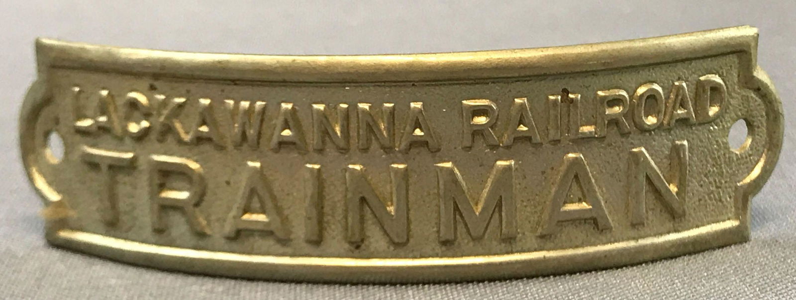 Vintage Lackawanna Railroad Trainman Hat Badge