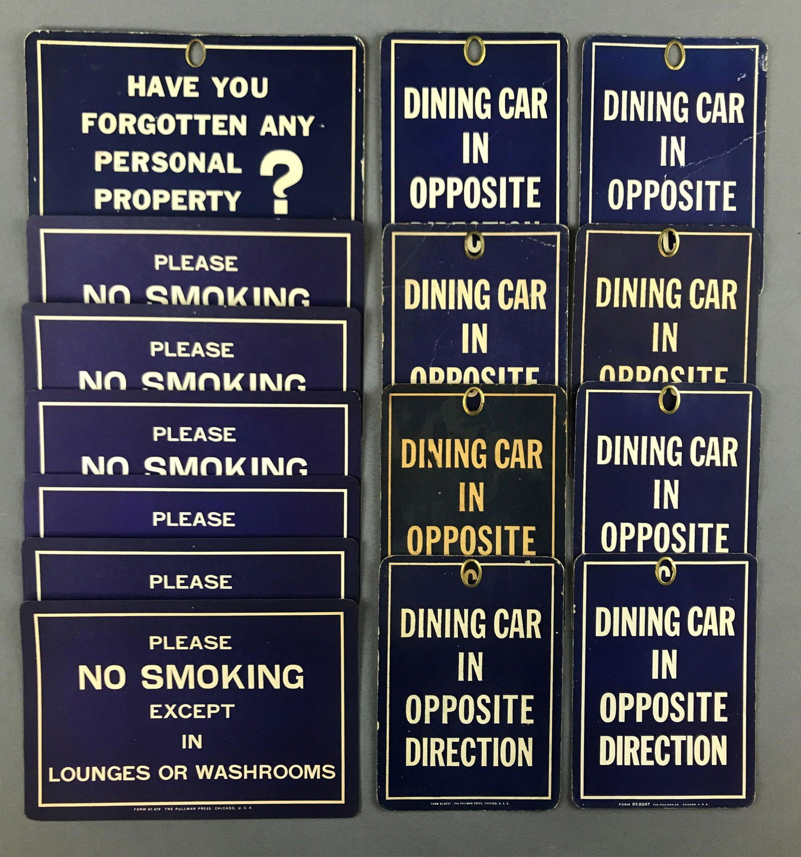 Group of Pullman Company train car signs - Mar 07, 2020 | Matthew ...