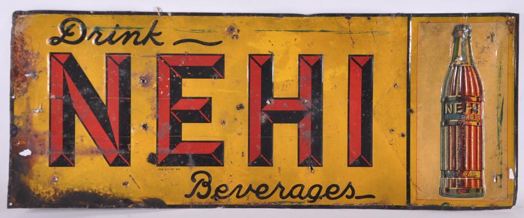 Vintage Nehi Beverages Advertising Metal Sign - Mar 15, 2020 | Matthew ...