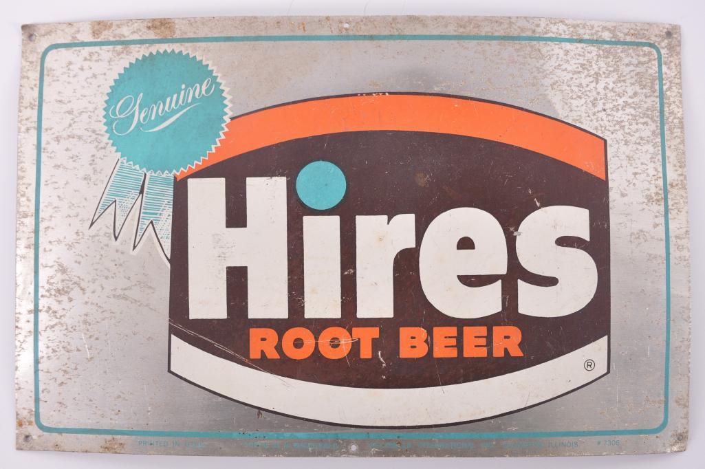For Auction: Vintage Hires Root Beer Advertising Metal Sign (#0120) on ...