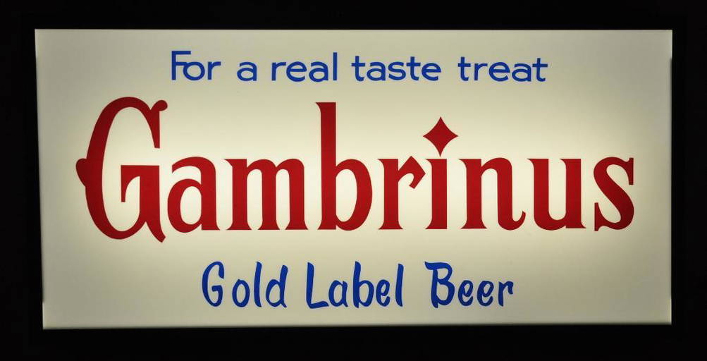 Vintage Gambrinus Gold Label Beer Light Up Advertising
