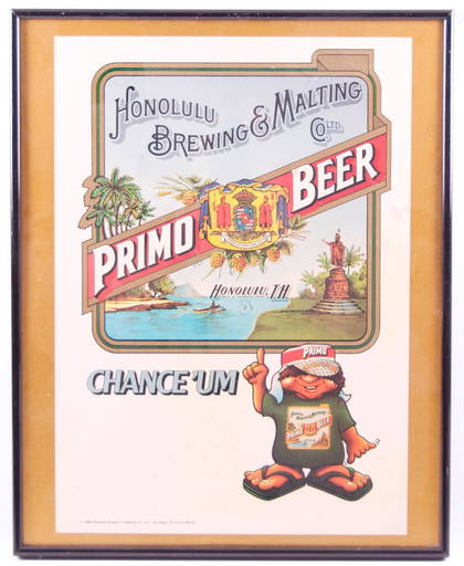 Honolulu Brewing And Malting Co. Primo Beer Advertising