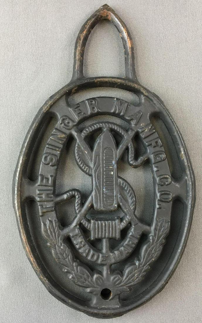 Singer Treadle Sewing Machine Leg Emblem - Mar 08, 2020 | Matthew ...