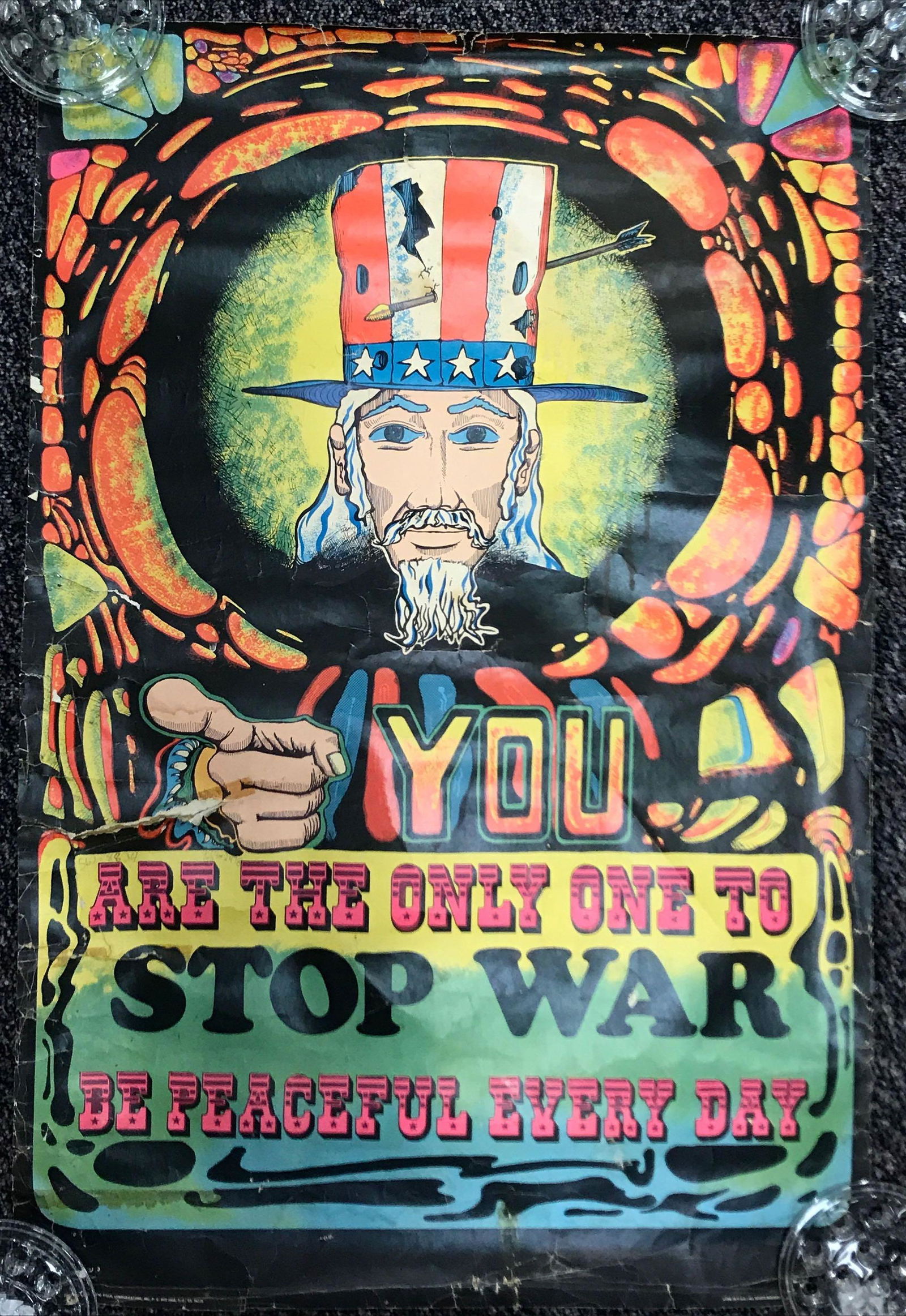 Vintage psychedelic Uncle Sam Peace poster - Mar 08, 2020 | Matthew ...